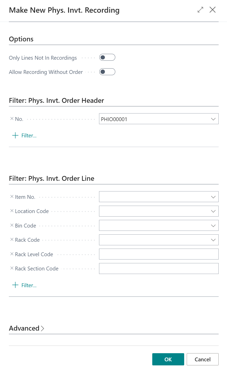 Clever Dynamics - Physical Inventory Orders